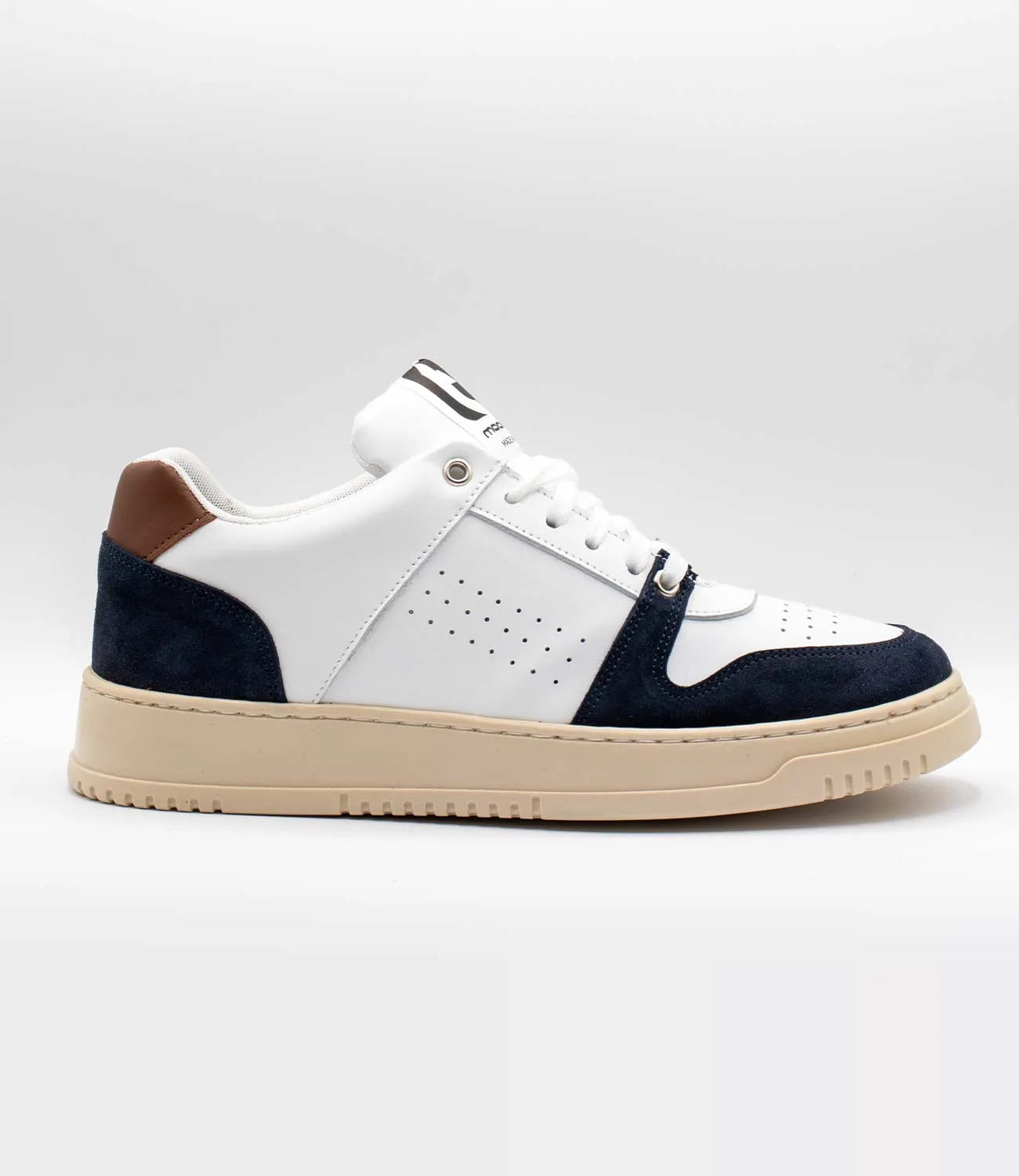 Sneakers CALIFORNIA Model 3 in pelle bianca – Model-T Italian Shoes